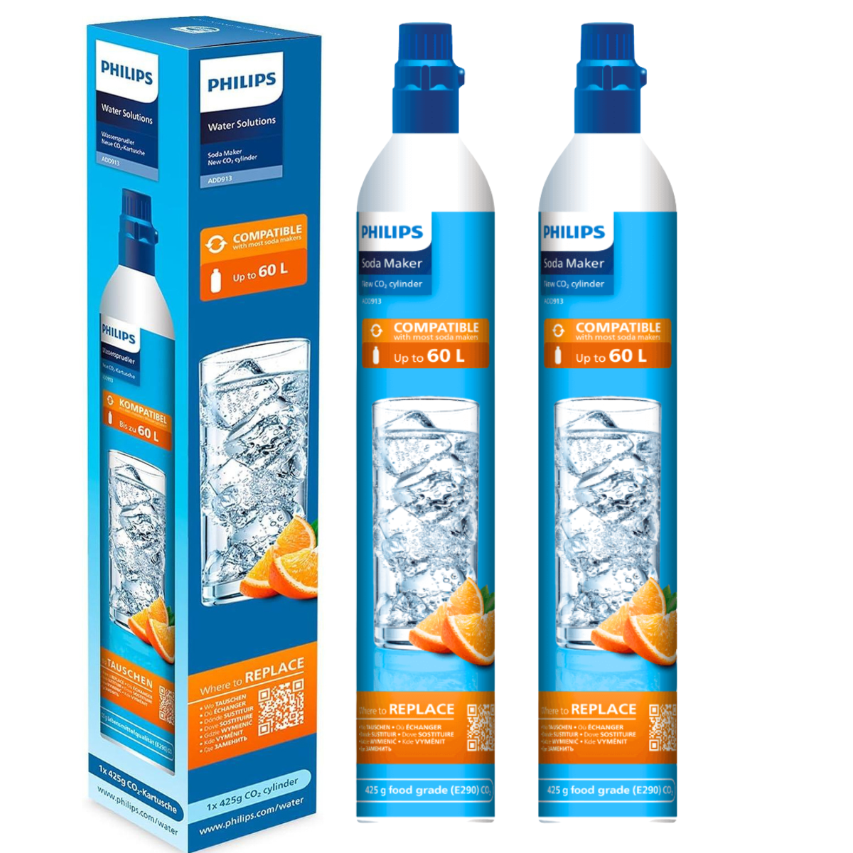 Philips CO₂ Tank 425 g 2 pcs set – PWS